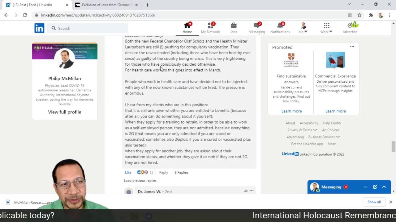 Remembrance - International Holocaust Day - McMillan Research Limited